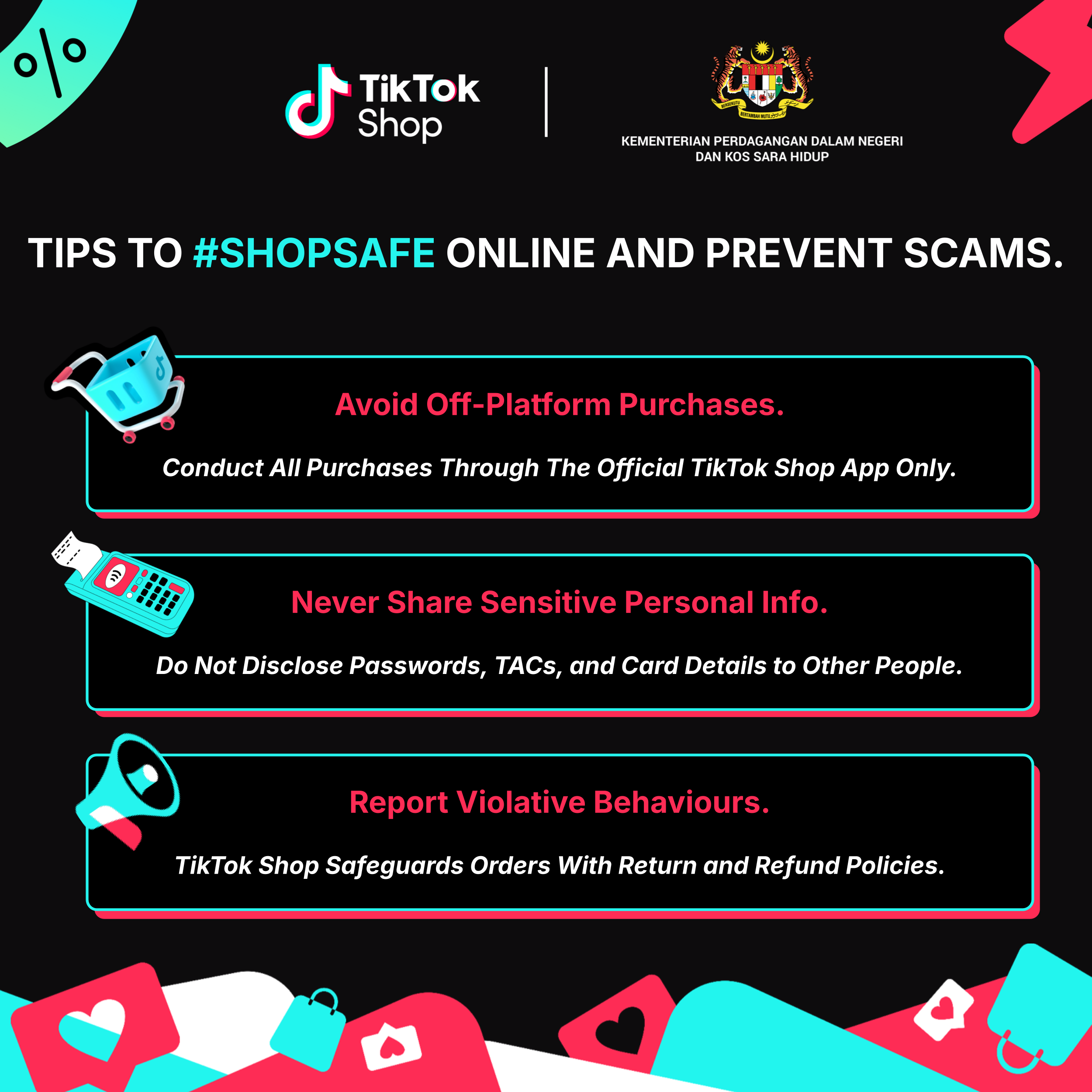 TikTok Shop and KPDN Introduce #ShopSafe Tips to Help Prevent Online Shopping Scams in Malaysia ...